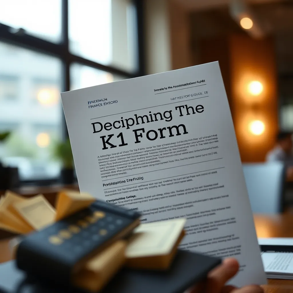 Understanding the K1 Form: An Investor's Guide